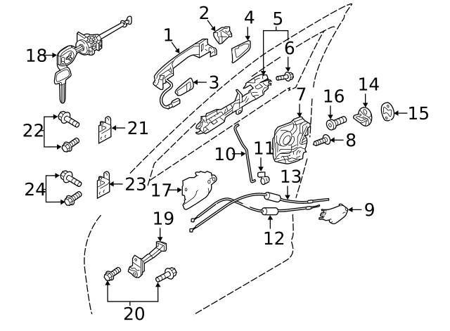 2018-2024 Mitsubishi Handle Base 5716A662 | QuirkParts