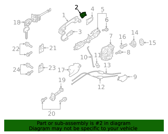 2018-2023 Mitsubishi Exterior Door Handle Cover 5716A649XA | Mitsubishi ...