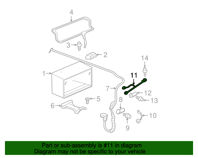 2000-2005 Cadillac DeVille Cable Asm Bat Pos(244"Long 15371946 ...