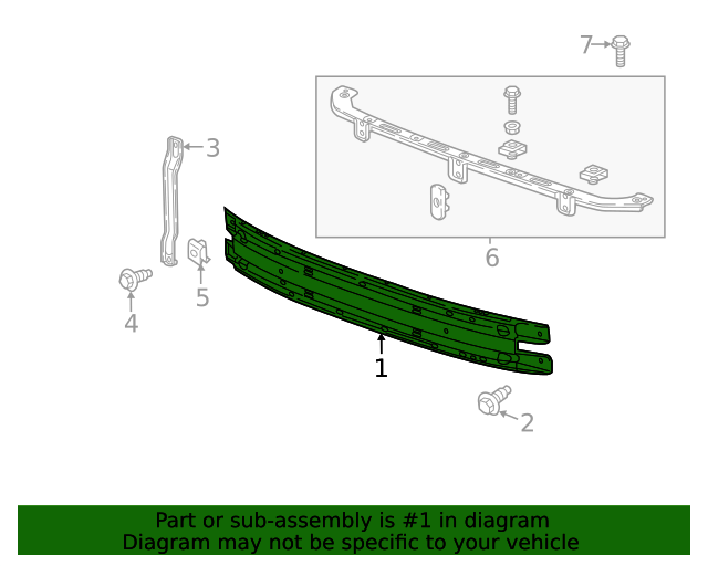 2019-2022 GM Front Bumper Impact Bar 84464976 | GMPartsDirect.com