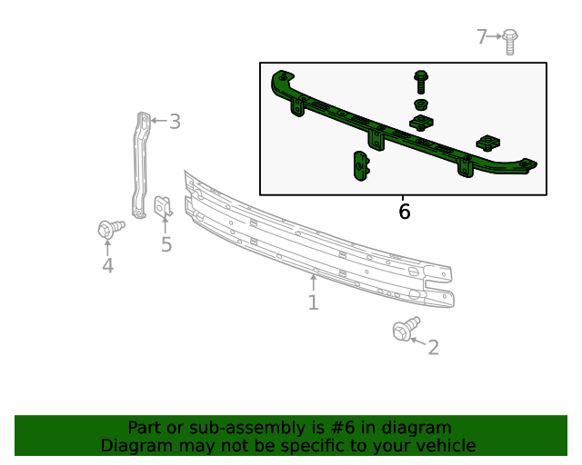 2020-2022 GMC Acadia Front Bumper Fascia Center Support 84255085 ...