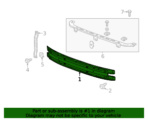 2019-2022 GM Front Bumper Impact Bar 84464976 | GMPartsDirect.com