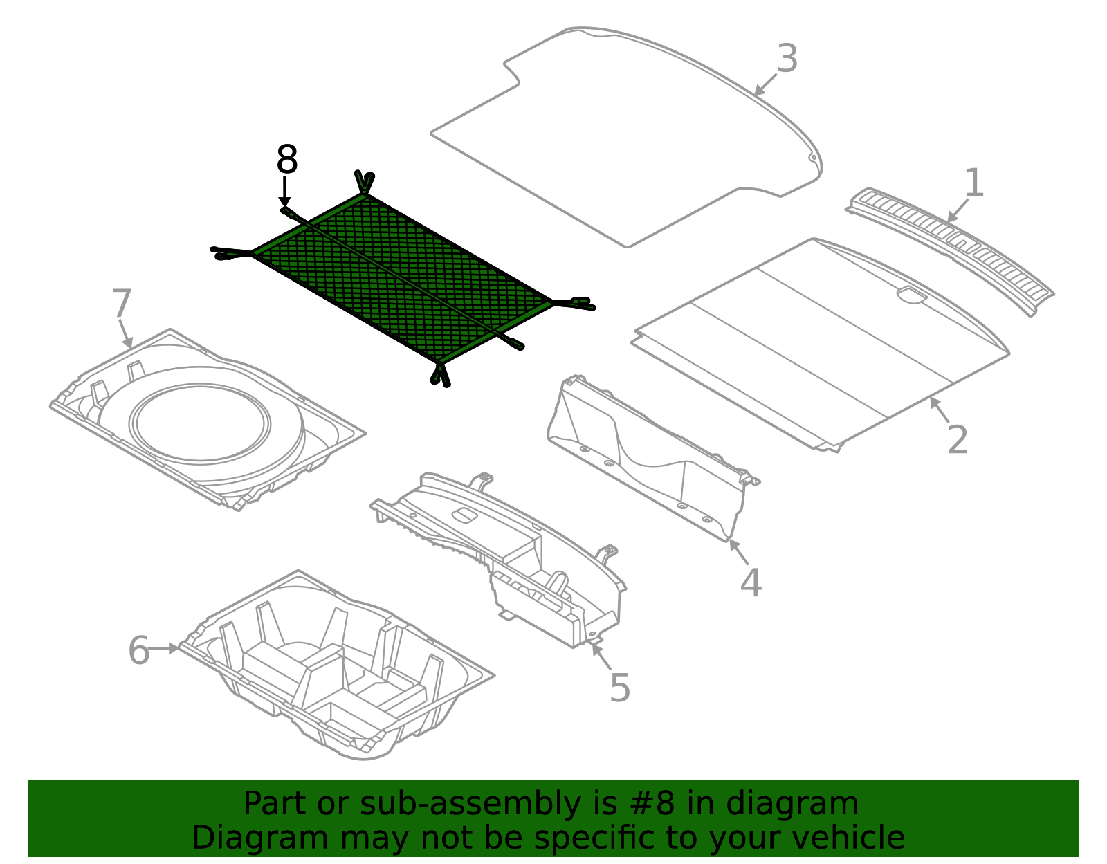 2021-2024 Genesis GV80 2021-2024 Genesis GV80 - Cargo Net 85790-T6200 ...