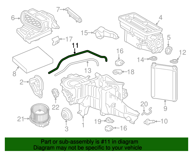 HC3Z-18472-CD - HVAC Heater Hose 2017-2022 Ford | Ford Parts Direct