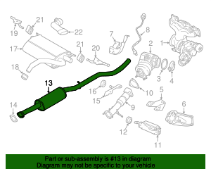 2015-2017 Volvo XC60 Exhaust Muffler 31410313 | TascaParts.com