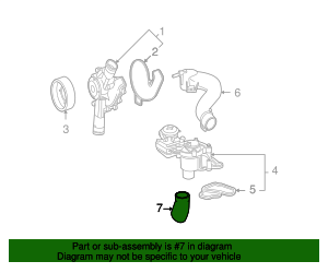 221-501-91-82 - Radiator Coolant Hose 2006-2014 Mercedes-Benz ...