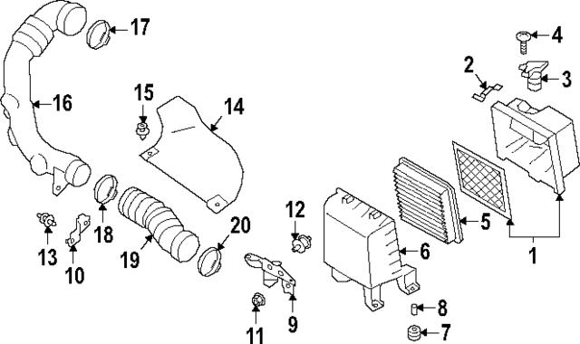 2022-2024 Subaru WRX Air Inlet Duct 46012VC000 | Subaru Parts Guys
