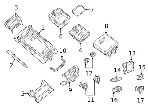 Front Console for 2019 Ram 1500 | Mopar Parts Canada