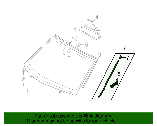 2006-2011 Hyundai Azera Outer Molding 86131-3L010 | OEM Parts Online