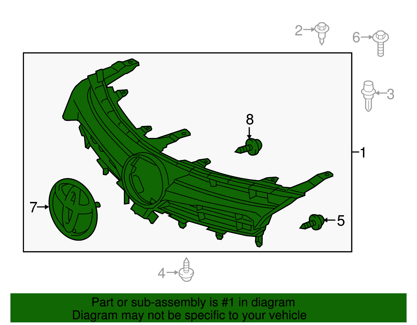 Genuine Toyota Grille part# 53101-06914 for 2015-2017 Toyota Camry ...