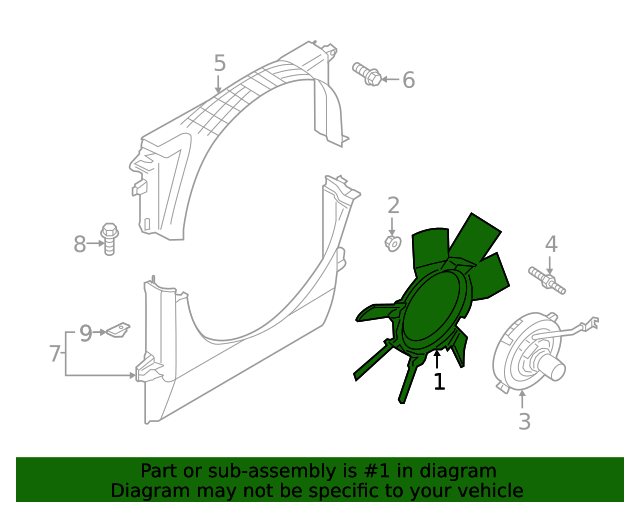 Genuine OEM Ford Part - Fan Blade KB3Z-8600-A | Genuine OEM Ford Parts ...