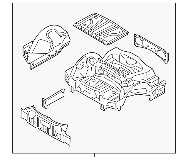 2014-2016 Porsche Cayman Rear Inner Structure 981-501-961-16-GRV ...