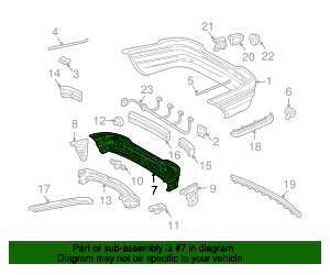 2001-2007 Mercedes-Benz Bumper Cover Reinforcement 203-885-02-65 ...