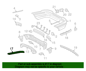 203-885-28-21-9999 - Bumper Trim 2001-2007 Mercedes-Benz ...