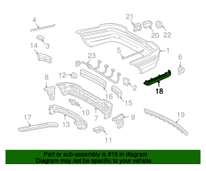 203-885-27-21-9999 - Bumper Trim 2001-2007 Mercedes-Benz ...