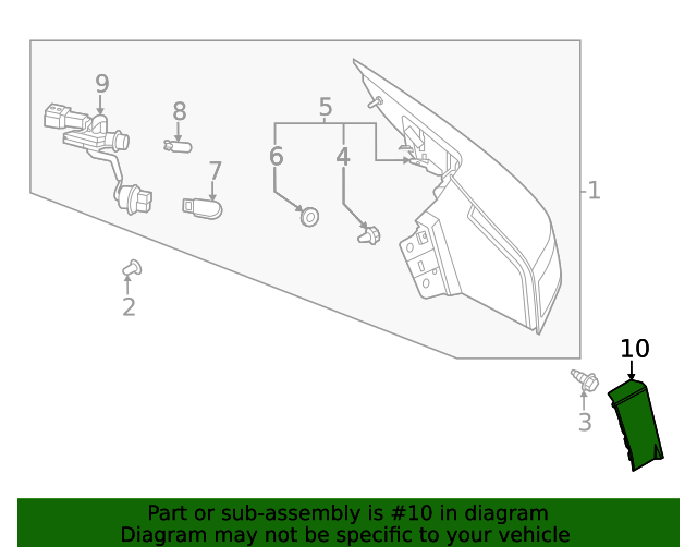 26557-6RR0A - Tail Light Cover 2021-2024 Nissan Rogue | AutoNationParts.com