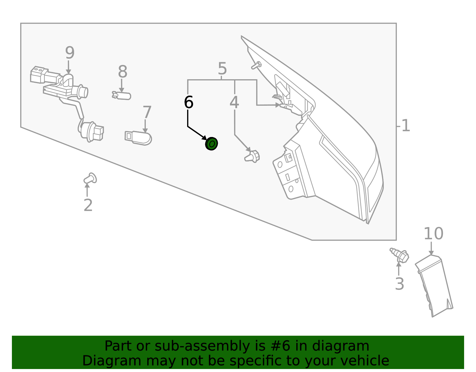 2021-2025 Nissan Rogue Lens & Housing Packing 26553-6RA0B | My Nissan Part
