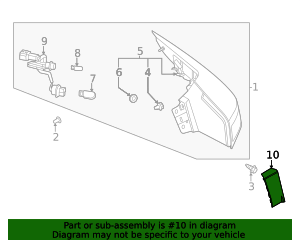26557-6RR0A - Tail Light Cover 2021-2024 Nissan Rogue | AutoNationParts.com