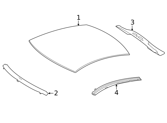 190-651-15-00 - Header Panel 2016-2021 Mercedes-Benz | Mercedes-Benz ...