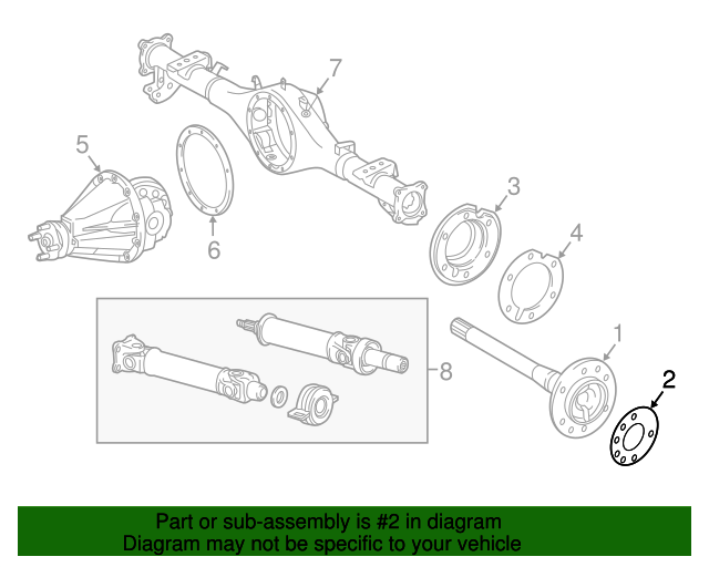 1993-2023 Toyota Drum Gasket 42444-35050 | Toyota Parts|Toyota Online Parts