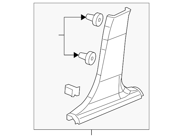 2011-2016 Chevrolet Cocoa Passenger Side Center Pillar Lower Garnish ...
