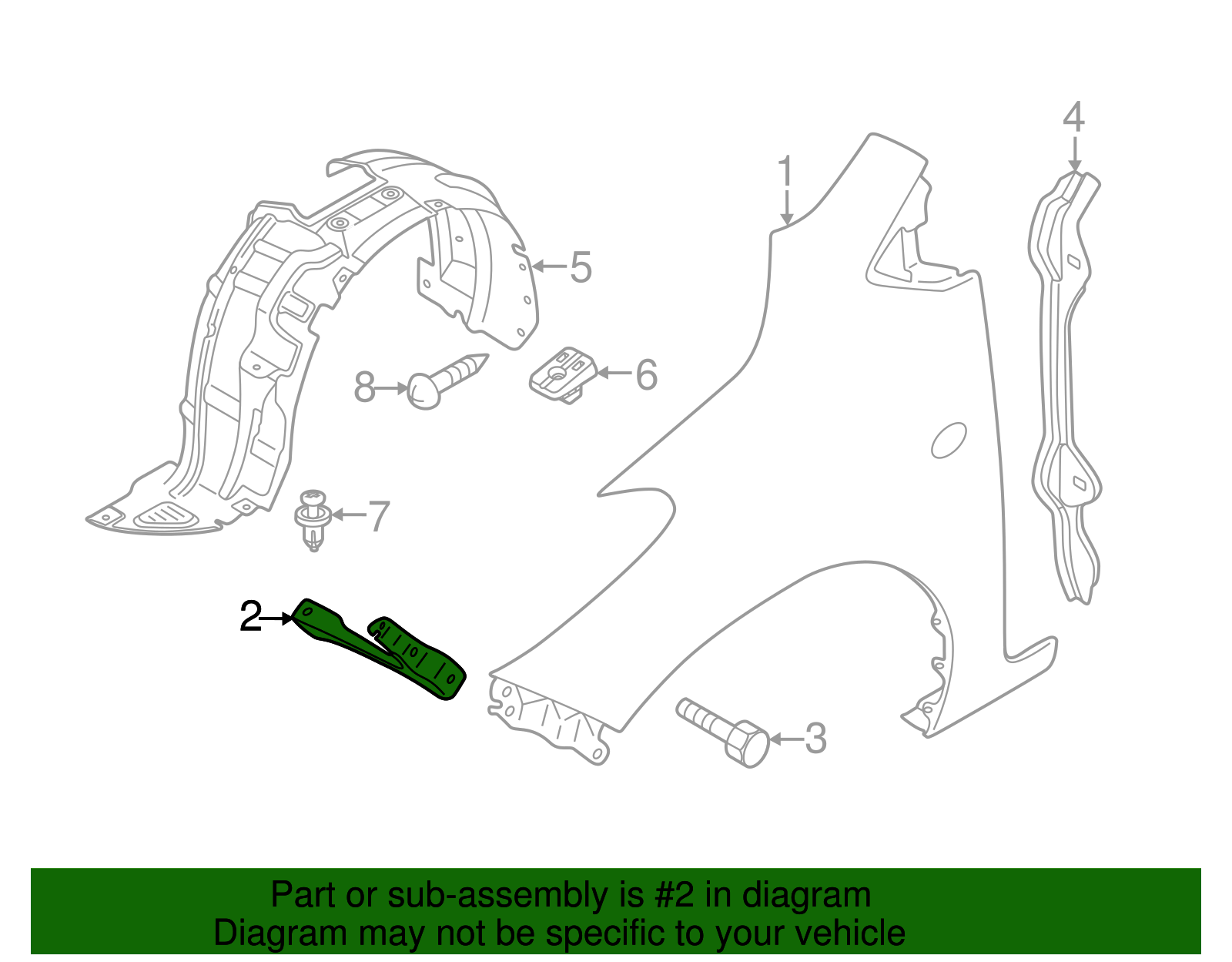 2011-2014 Mazda 2 Fender Front Bracket D651-52-240A | RealMazdaParts.com