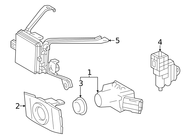 2019-2020 Toyota Mirai Park Sensor Retainer 89348-62140-C1 | Toyota ...