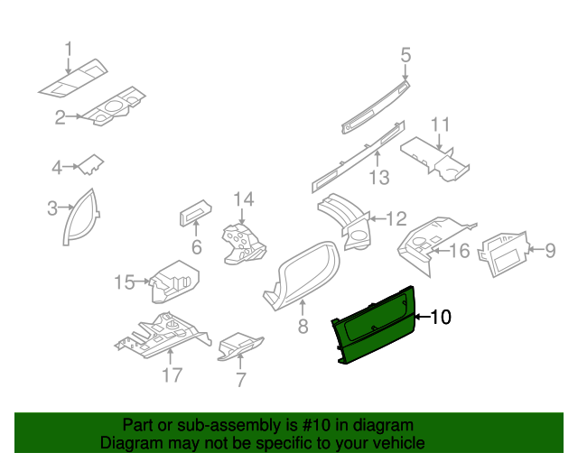 51459137564 - 2007-2013 BMW Center Bezel (51-45-9-137-564) | BMW of ...