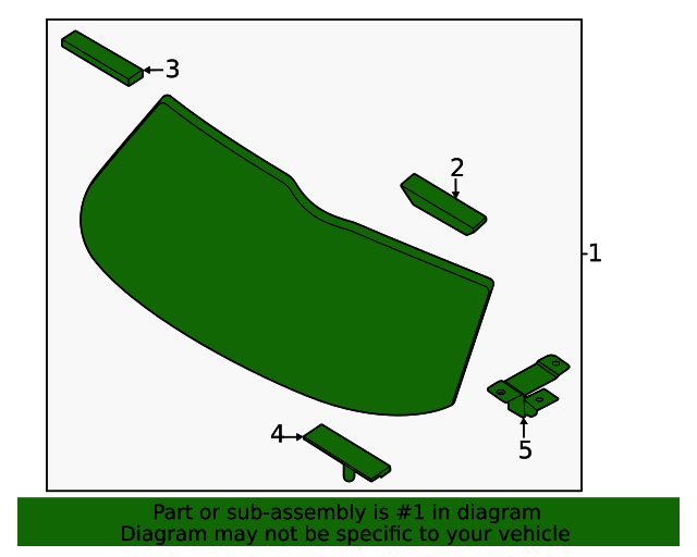 Glass Assembly Tail Gate 87110 P2101 | TascaParts.com