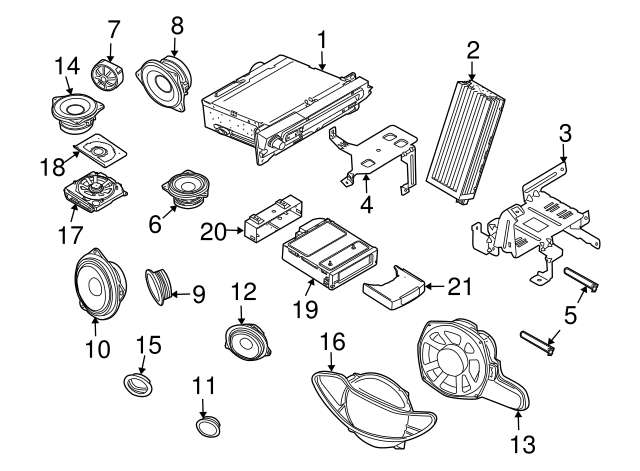 Genuine BMW 65-13-9-143-130 | Speaker | FREE Shipping on Most Orders ...