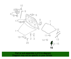 955-511-633-05 - Hood Release Handle Bracket 2003-2016 Porsche ...