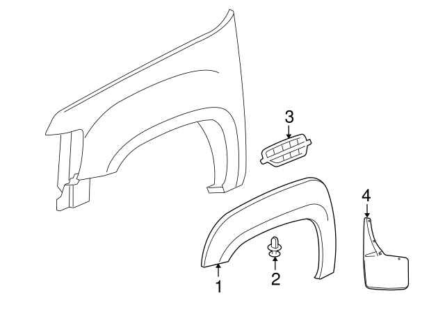 22890977 - Primed Passenger Side Front Fender Ornament 2012-2014 GM ...