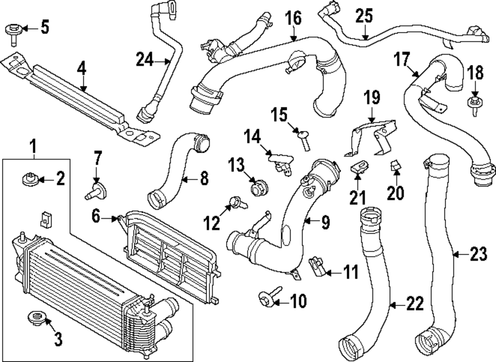 2022-2024 Ford Bronco Inter-Cooler Hose NB3Z-6F073-B | Ford OEM Parts ...