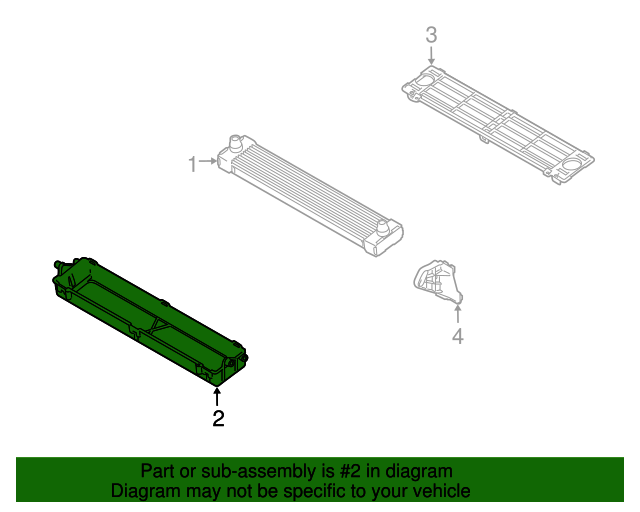 17117589471 - 2010-2020 BMW Auxiliary Radiator Frame (17-11-7-589-471 ...