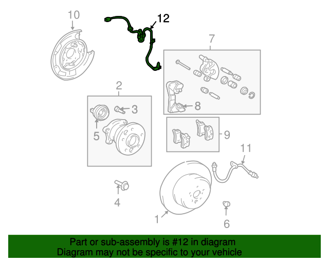 2004-2009 Lexus ABS Sensor Wire 89516-0E020 | Discount Parts Monster