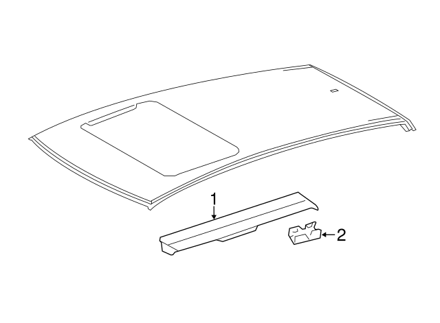 75556-78010-A0 - Roof Molding 2015-2021 Lexus | AutoNationParts.com