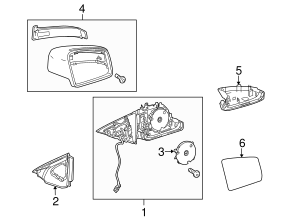 212-810-19-76 - Mirror Assembly - Left, Front Left 2010-2013 Mercedes ...