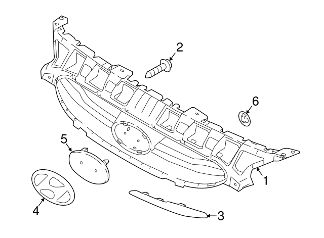 86353-1R500 - Grille Molding 2015-2017 Hyundai Accent | AutoNationParts.com