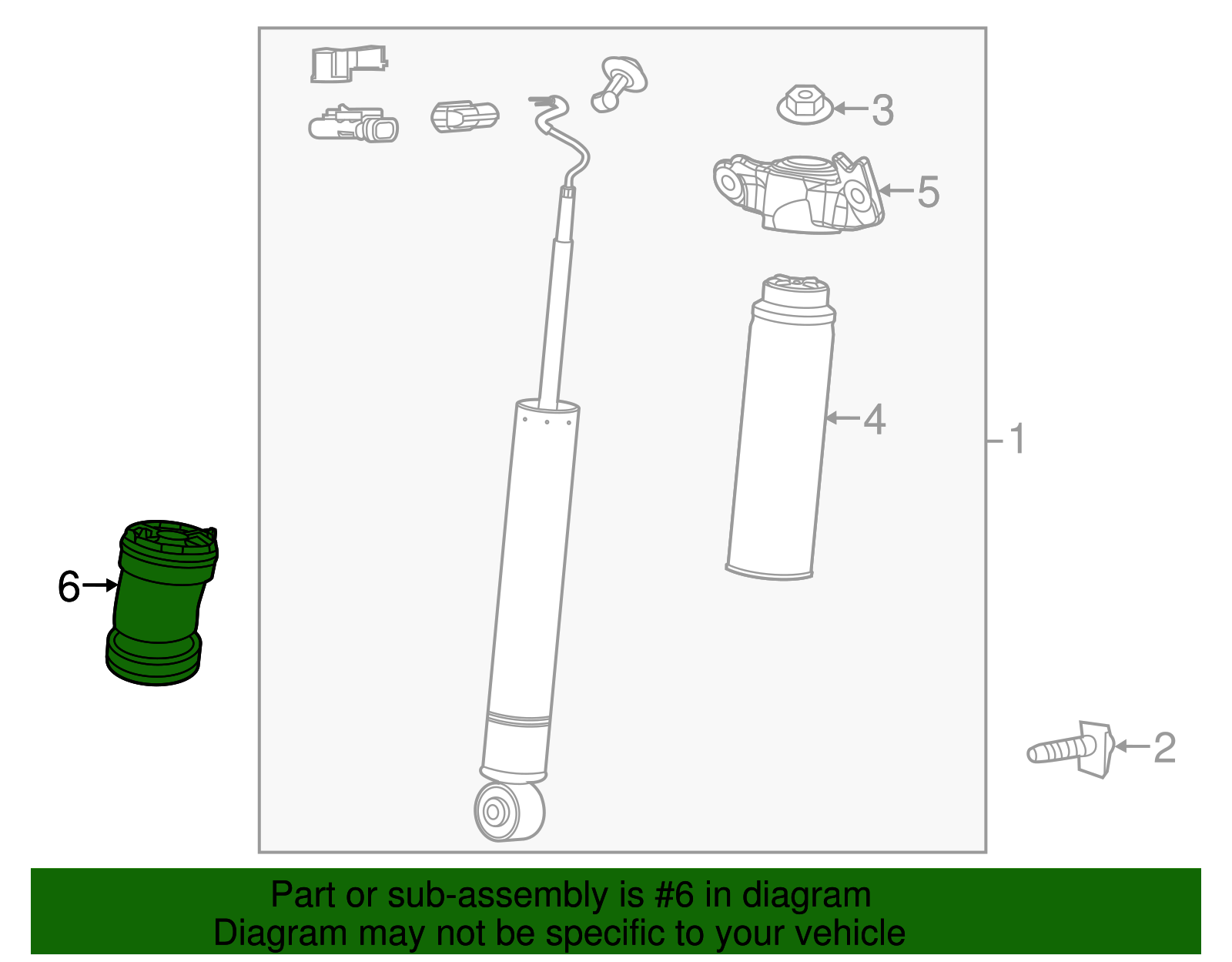 2013-2019 Cadillac XTS Rear Air Spring 84252215 | OEM Parts Online
