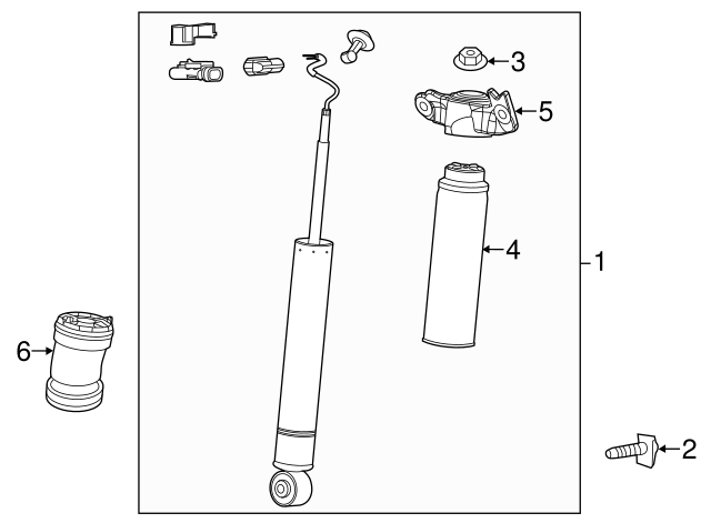 2013-2019 Cadillac XTS Shock, pass side rear 84326294 GM ...
