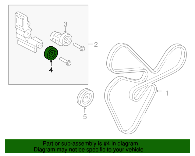 25287-25100 - Accessory Drive Belt Idler Pulley 2009-2013 Kia | Kia ...