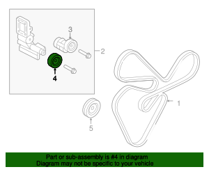 25287-25100 - Accessory Drive Belt Idler Pulley 2009-2013 Kia | Kia ...