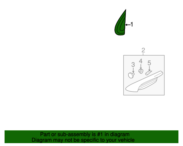 2018-2023 Buick Enclave Front Fender Upper Rear Molding 84476920 ...