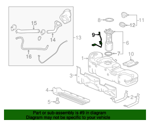 2009-2013 GM Fuel Level Sensor Kit with Sensor and Seal 19257096 ...