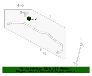 54813-L5000 - Suspension Stabilizer Bar Bushing 2020-2023 Hyundai ...