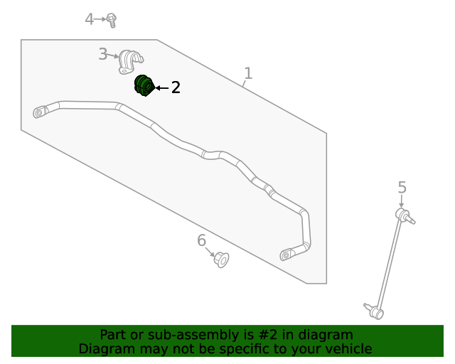 54813-L5000 - Suspension Stabilizer Bar Bushing 2020-2023 Hyundai ...