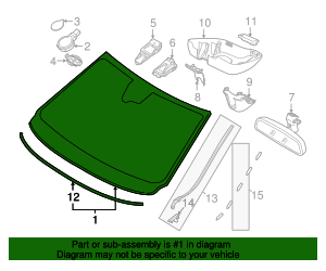 2015-2018 Volvo Windshield 31402733 | TascaParts.com