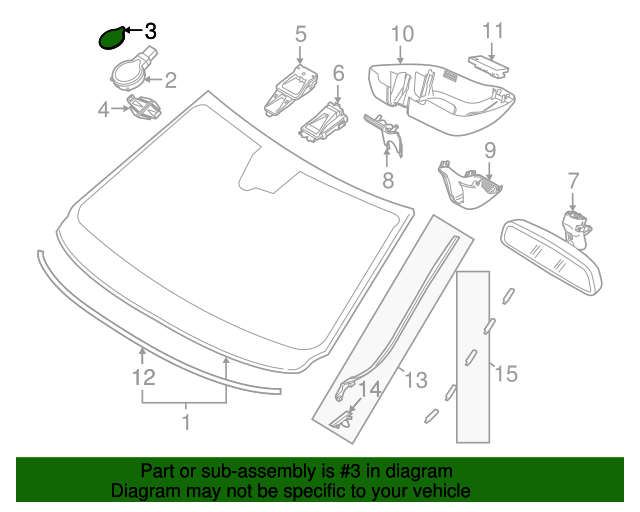 2013-2018 Volvo Rain Sensor Seal 31327376 | TascaParts.com