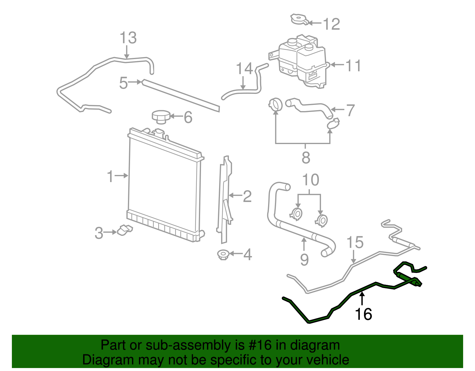 2008-2010 Hummer H3 Automatic Transmission Fluid Cooler Outlet Line ...