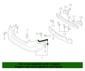 86614-2H000 - Bumper Corner Cover 2007-2010 Hyundai Elantra ...